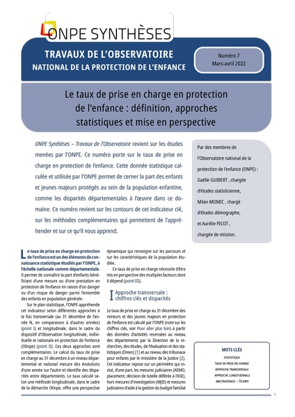 Le taux de prise en charge en protection de l'enfance : définition ...